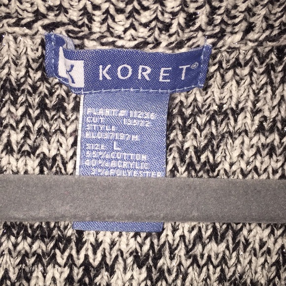 Koret | Sweaters | Koret Black White Cardigan Large | Poshmark
